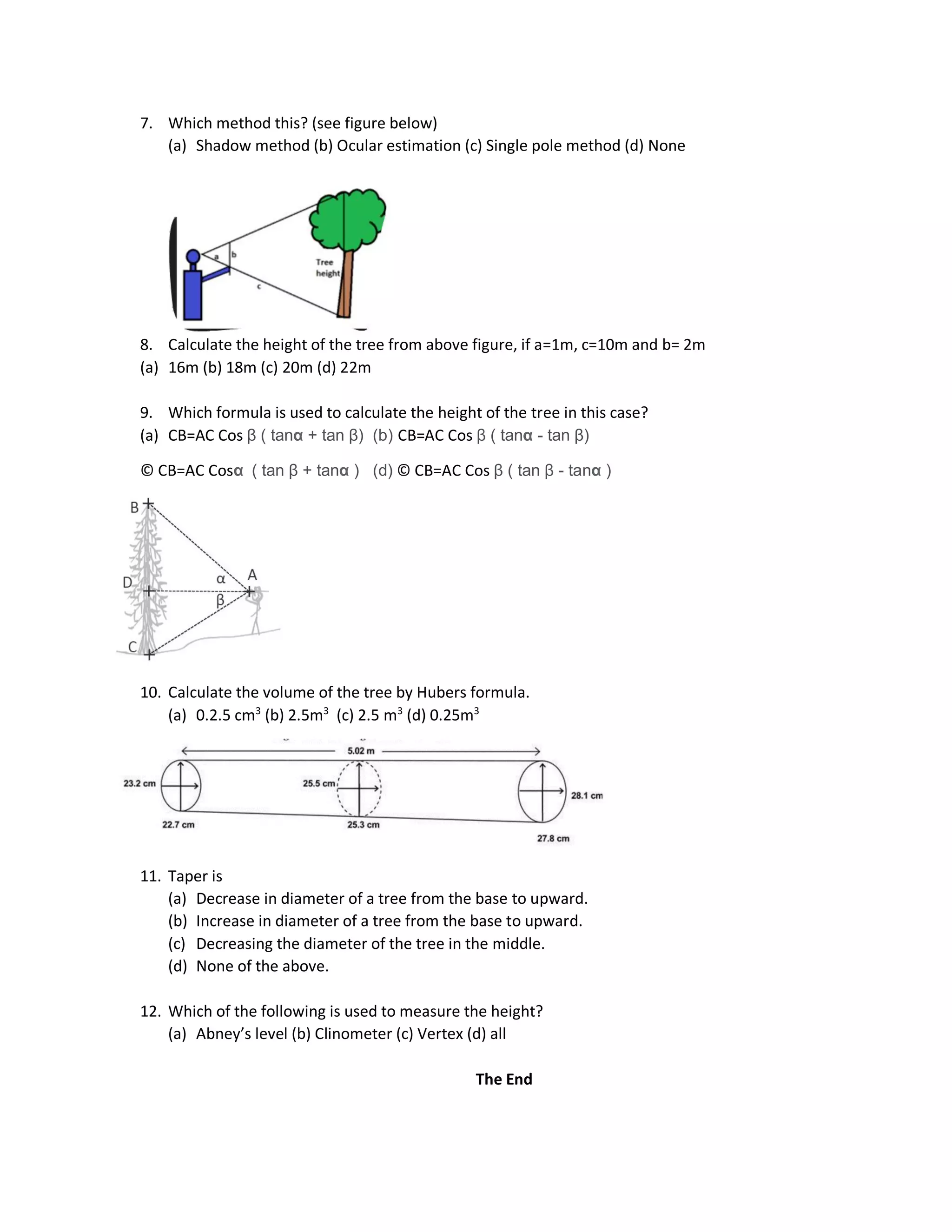 Forest Mensuration-I | PDF