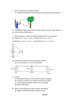 Forest Mensuration-I | PDF