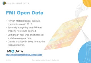 FMI Open Data on S3 | PPTX
