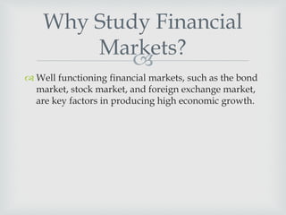 Financial Markets & Institutions | PPTX