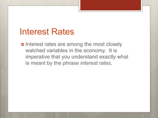 Interest Rates | PPTX