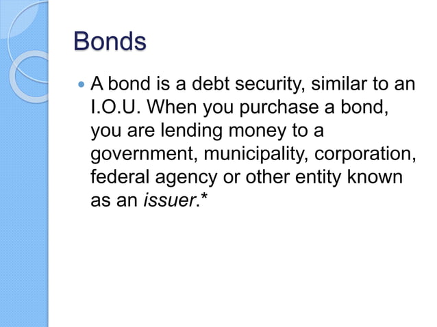 Bonds | PPTX