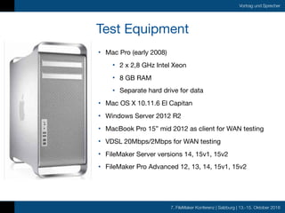 FMK2016 - Honza Koudelka - FileMaker 15 Performance Test Results | PPT