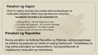 KASAYSAYAN NG NOBELA/KATUTURAN NG NOBELA | PPTX