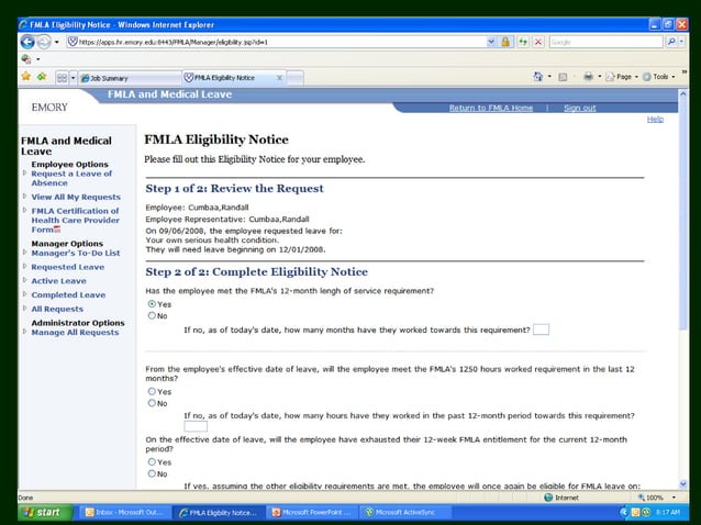 Fmla Employee Training V.4 Revised 02 11 09 | PPT