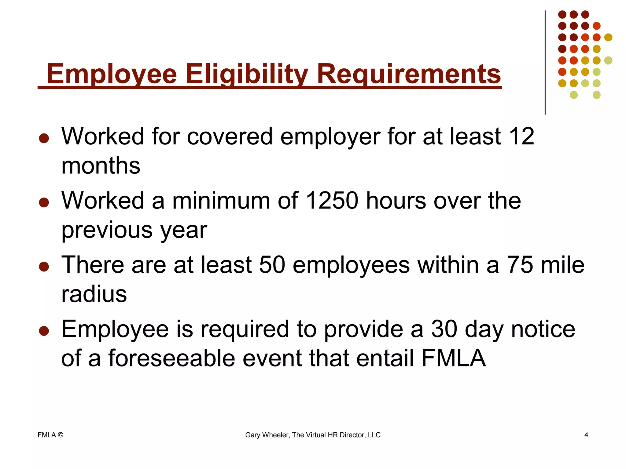 Family and Medical Leave Act (FMLA) | PPSX