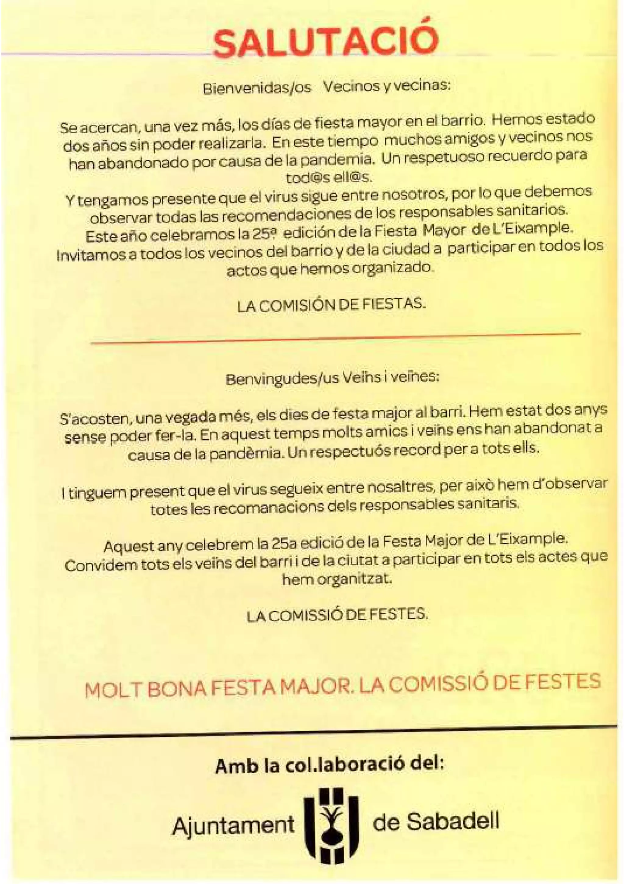 Festa Major l'Eixample 2022 | PDF