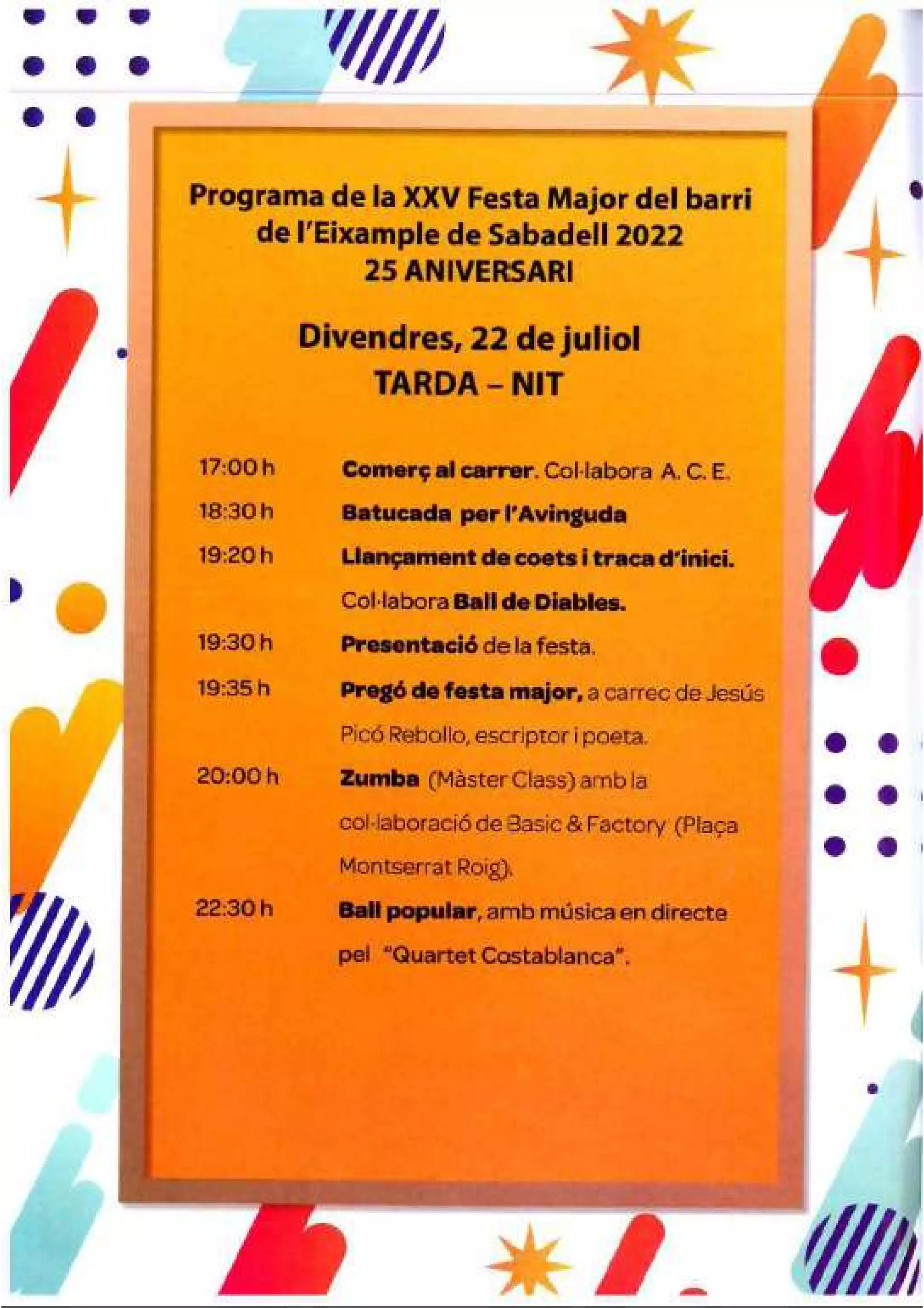 Festa Major l'Eixample 2022 | PDF