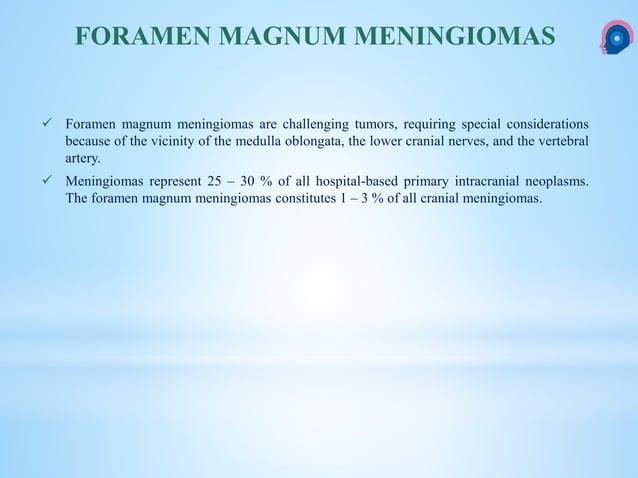 Foramen Magnum Meningioma | PPTX