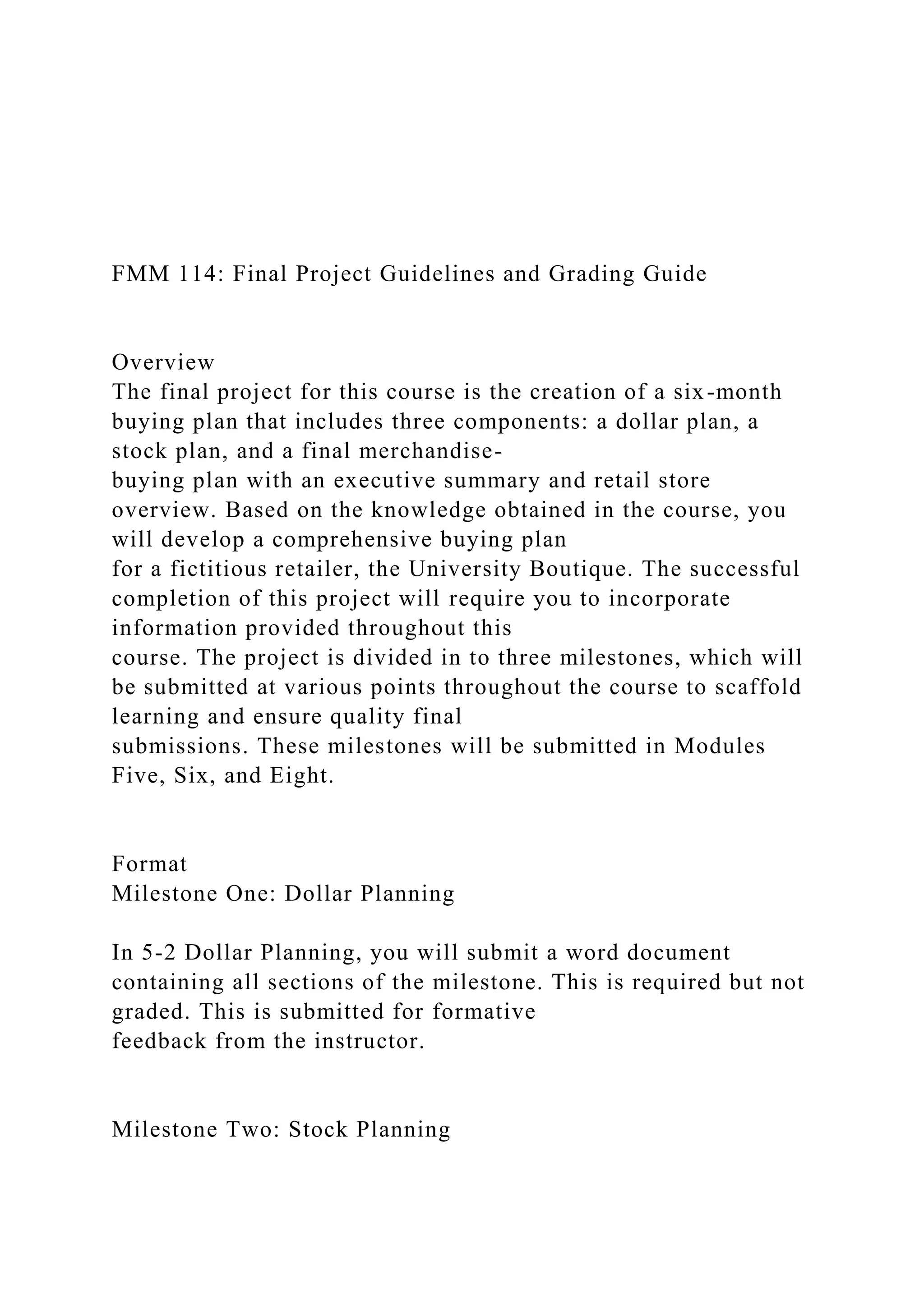 FMM 114 Final Project Guidelines and Grading Guide O.docx