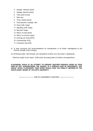 Assignment - Financial Analysis | DOCX