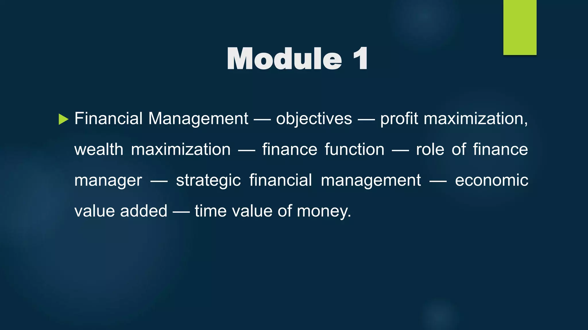 INTRODUCTION TO FINANCIAL MANAGEMENT | PPTX