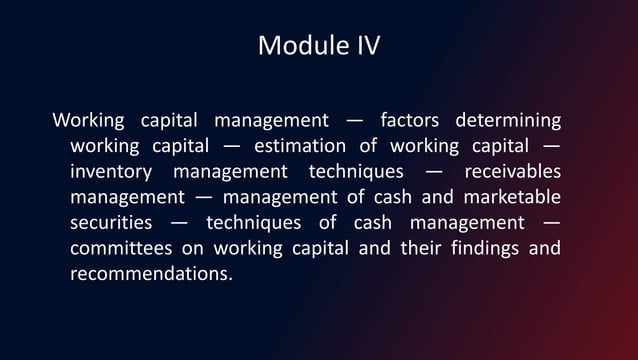 ALL ABOUT Working capital management | PPT
