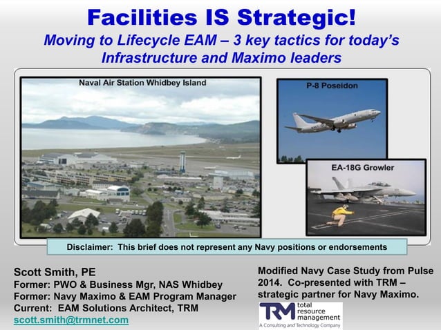 Maximo User Group Keynote - "Facilities" is Strategic! | PPT