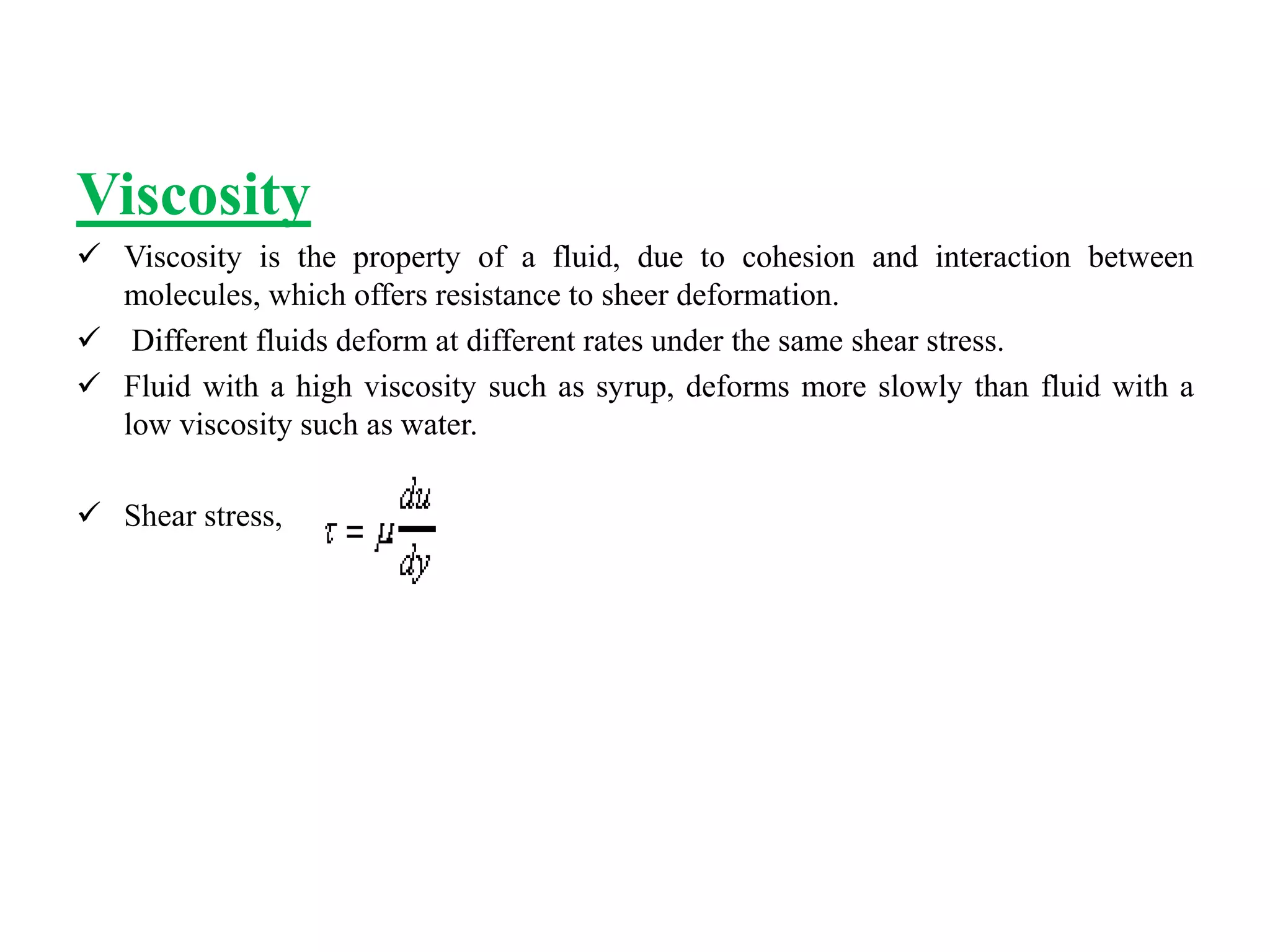 FMM- UNIT I FLUID PROPERTIES AND FLOW CHARACTERISTICS | PPTX