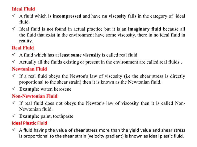 FMM- UNIT I FLUID PROPERTIES AND FLOW CHARACTERISTICS | PPT