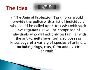 Creating an Animal Cruelty Task Force | PPT