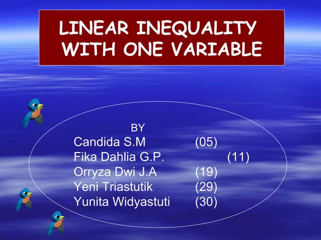 Linear Equation With One Variable | PPT