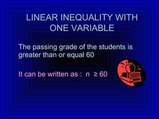 Linear Equation With One Variable | PPT