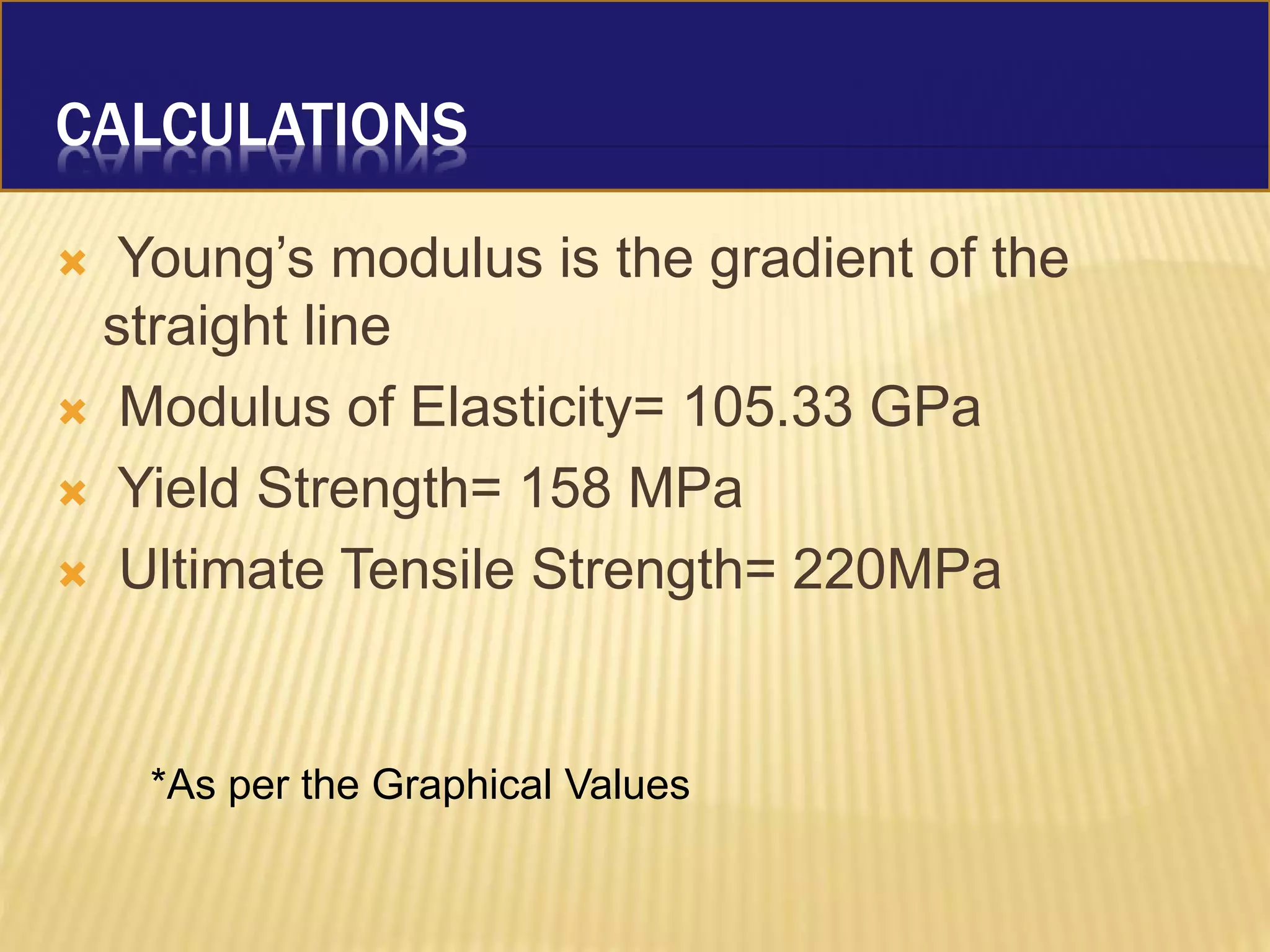 Stress strain analysis of metals using UTM. | PPTX