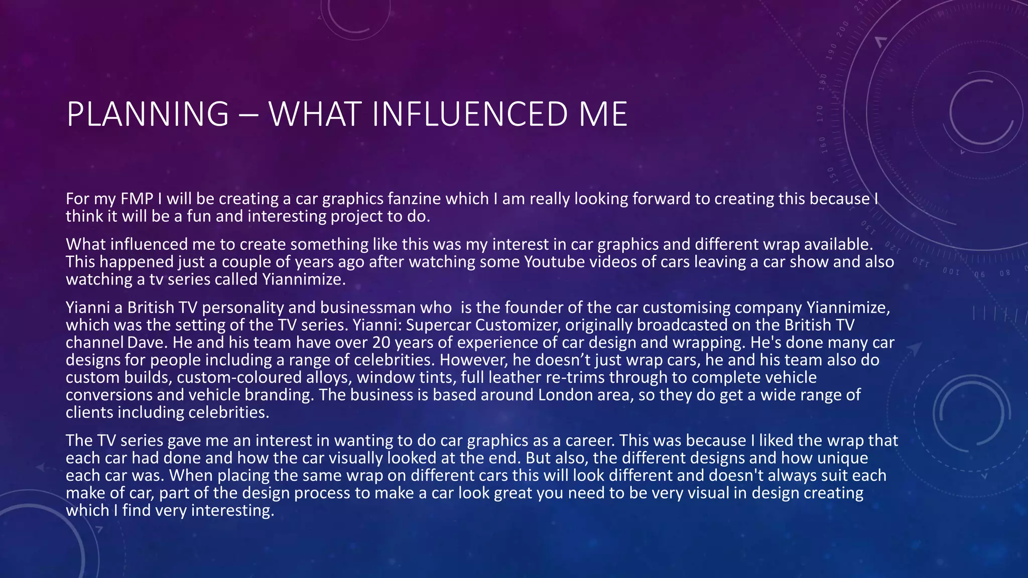 Fmp - car graphics planning updated | PPT