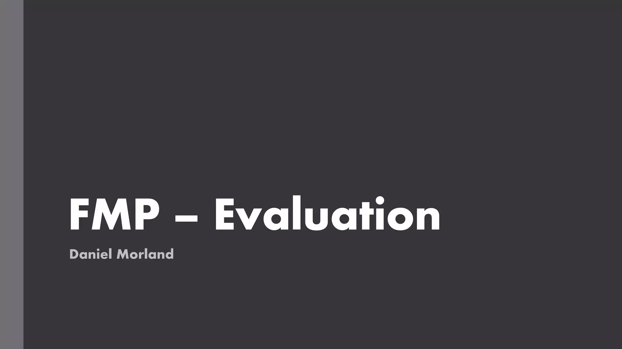 FMP - Evaluation | PPT