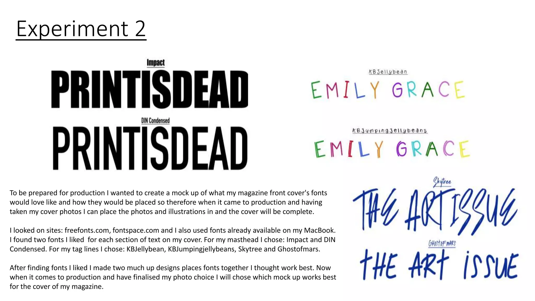 Fmp - production experiments | PPTX