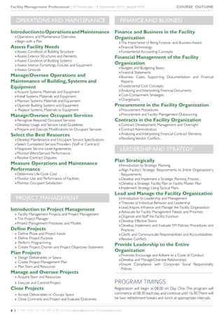 IFMA FMP brochure JEDDAH KSA december 2014 | PDF