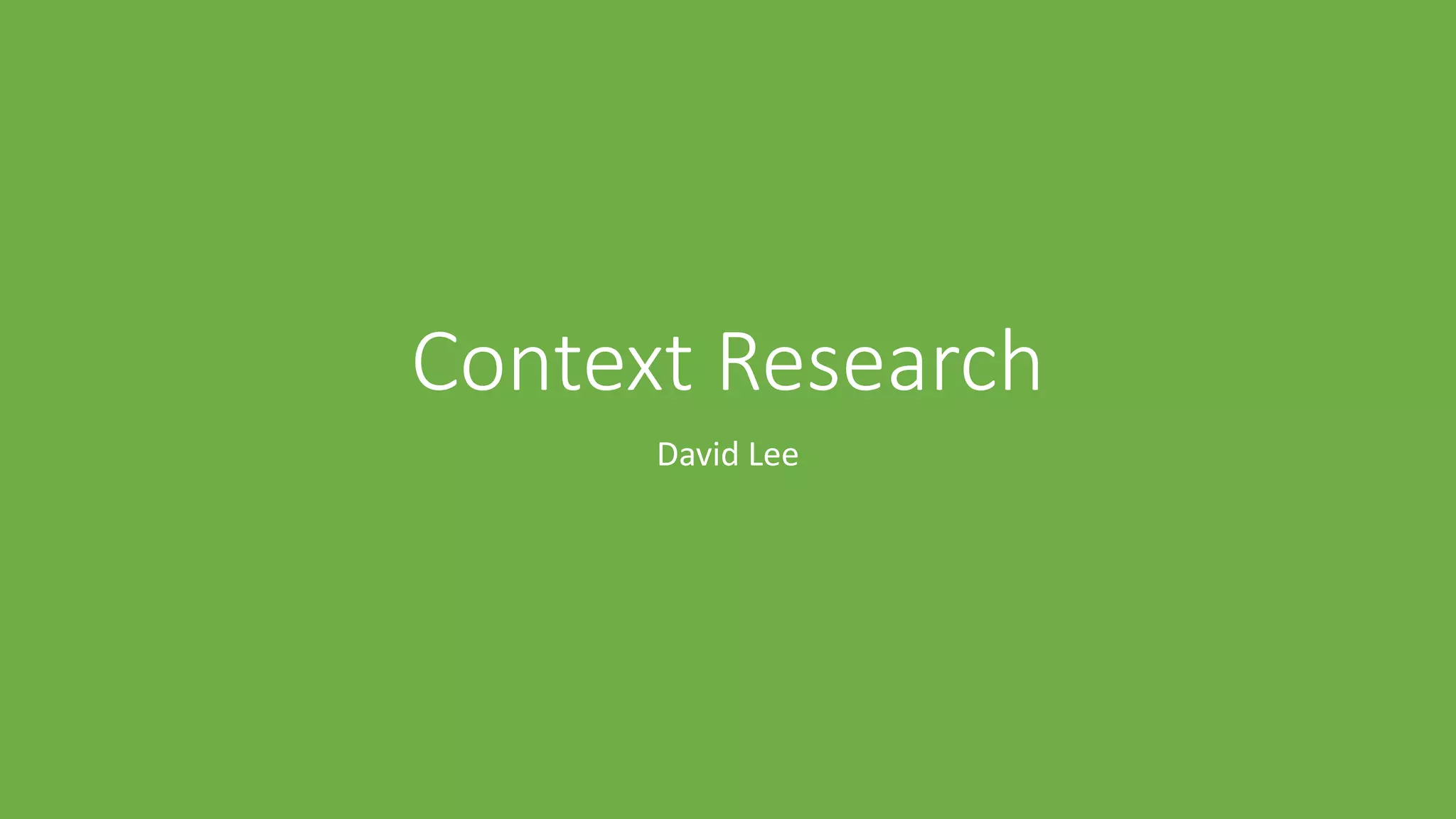 FMP Contextual Research | PPT