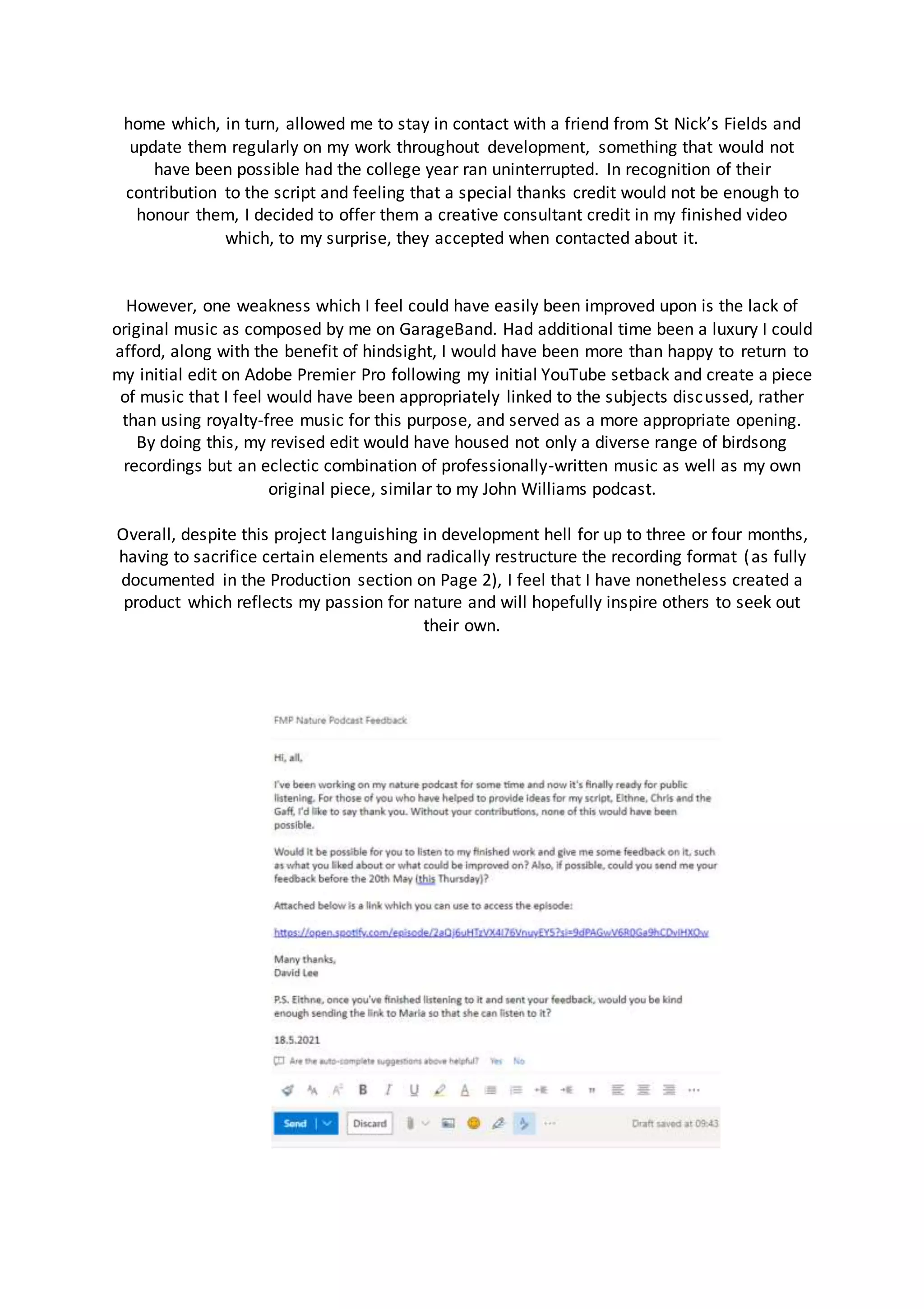 Evaluation - Final Major Project | PDF