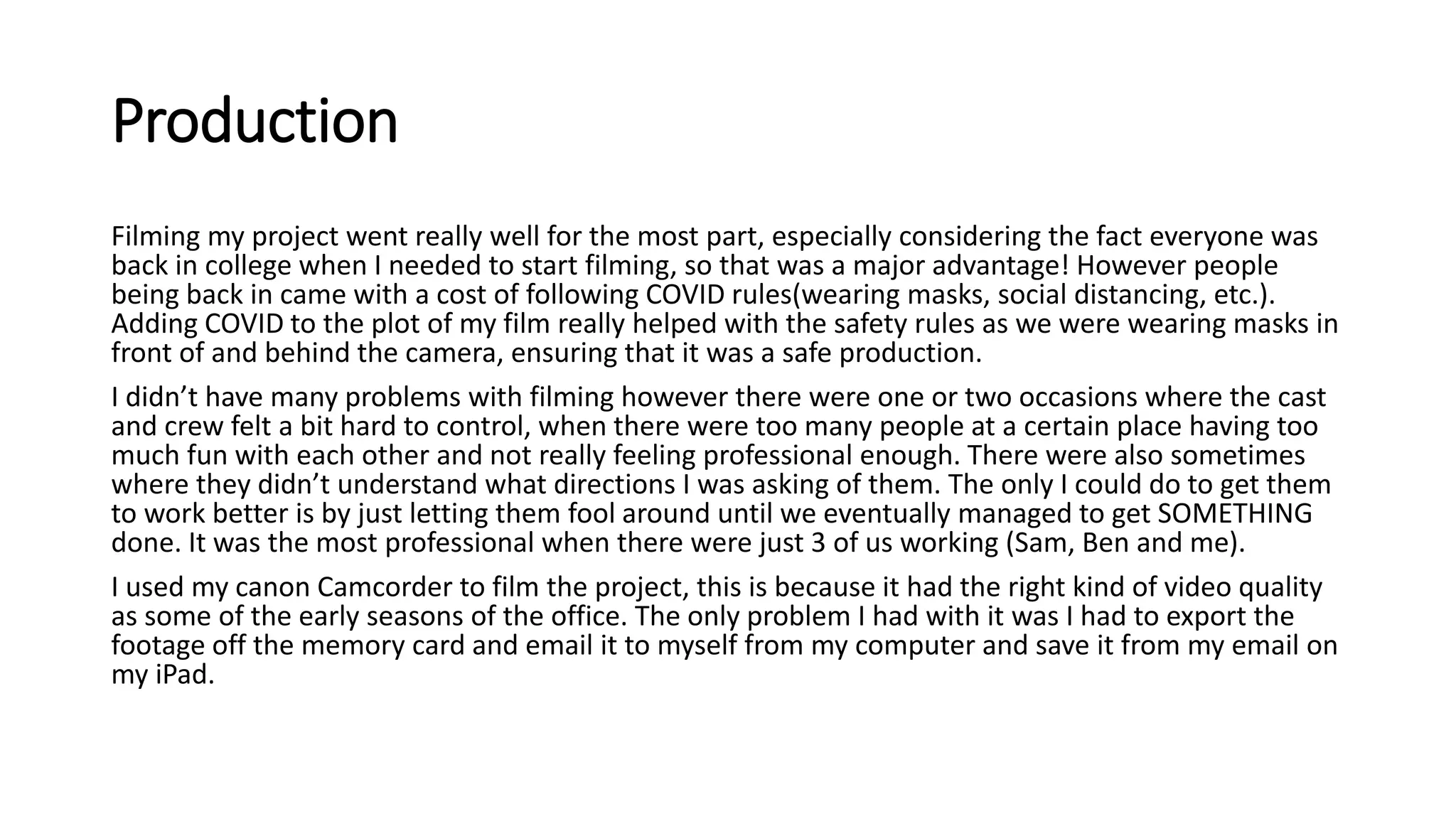 FMP Evaluation | PPT