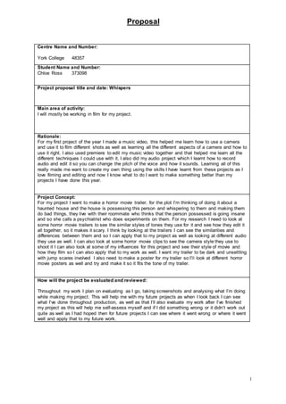 Fmp final proposal | PDF