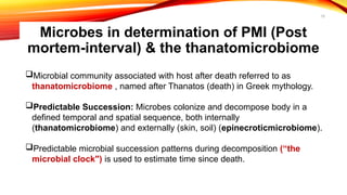 Forensic Microbiology and post mortem Microbiology | PPTX