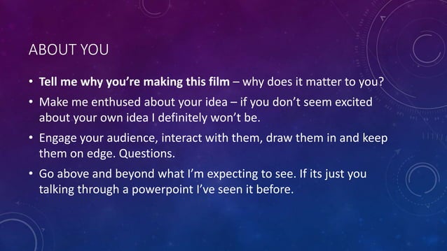 Pitching a film | PPT