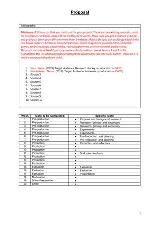 Fmp proposal | DOCX | Business | Business and Finance