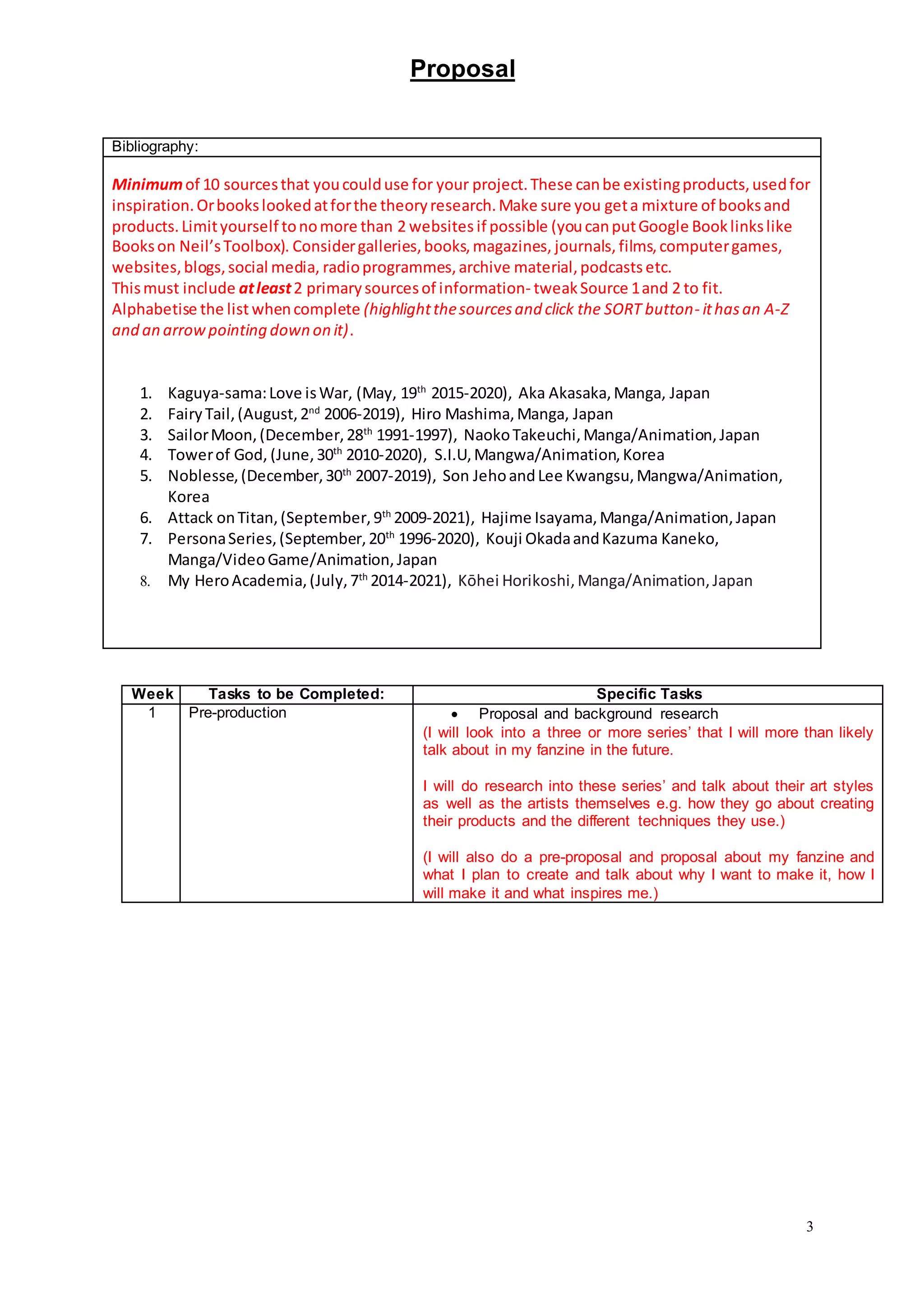 Fmp proposal 2020 | DOCX | Comic Books | Collecting