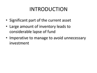 inventory control & ABC analysis ppt | PPTX