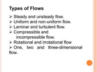 Types of flow in fluid mechanics | PPTX