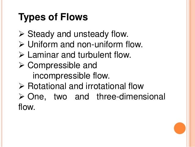 Types of flow in fluid mechanics