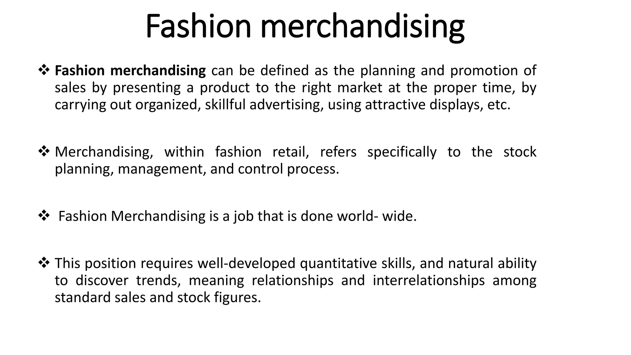 Fashion merchandising | PPTX
