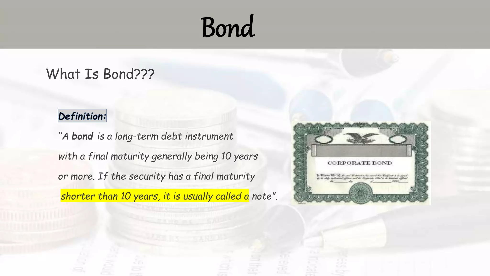 Bonds and Its types | PPTX