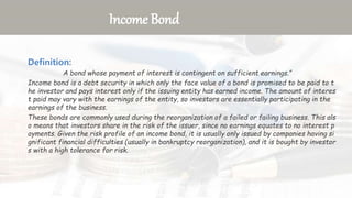Bonds and Its types | PPTX