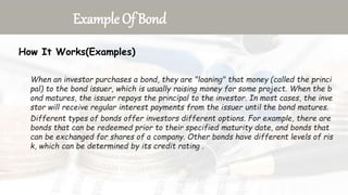 Bonds and Its types | PPTX