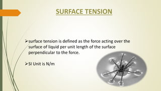 problems on surface tension | PPTX