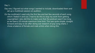 FMP Reflection/ Progress Diary Complete | PPT