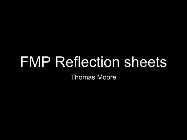 Fmp reflection sheets powerpoint | PPT