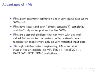 Factorization Machines and Applications in Recommender Systems | PPT
