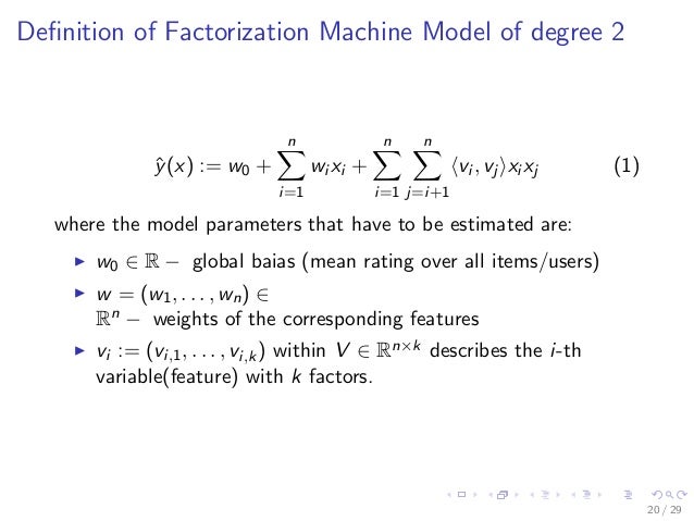 Factorization Machines And Applications In Recommender Systems