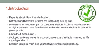 Run time Verification using formal methods | PPTX | Operating Systems ...