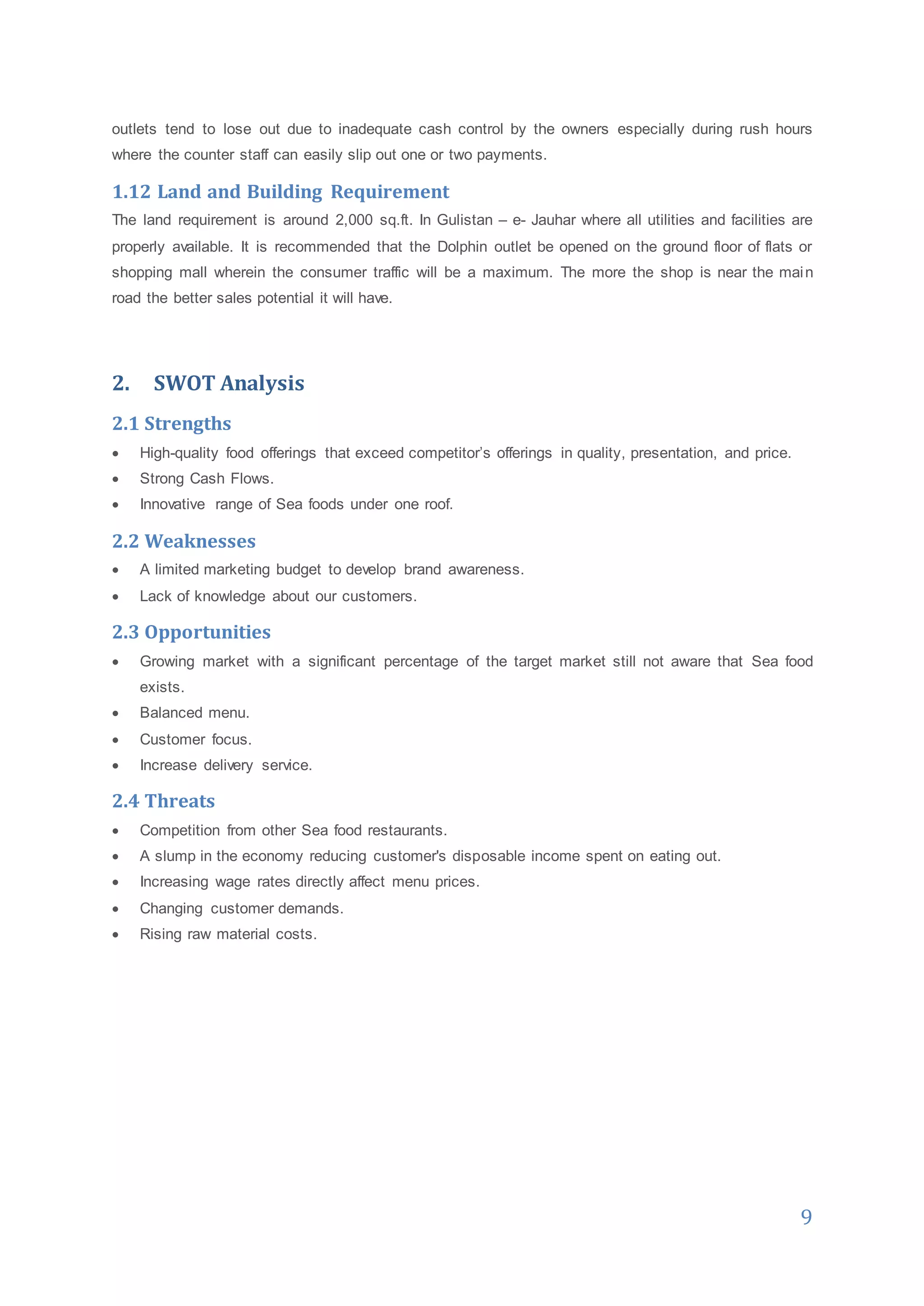 Dolphin Sea Food Restaurant Project Report | DOC